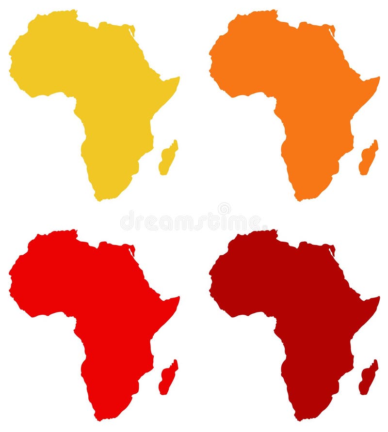 Kontinent-Afrika-Karte vektor abbildung. Illustration von karte - 130661013