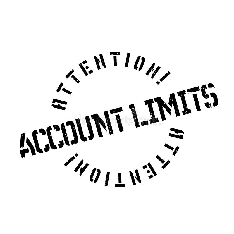 Konto begrenzt Stempel stock abbildung. Illustration von rand - 87992801