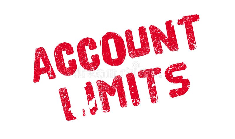 Konto begrenzt Stempel vektor abbildung. Illustration von erklärung ...
