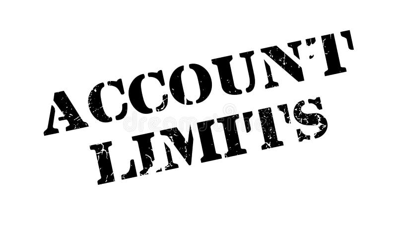 Konto begrenzt Stempel vektor abbildung. Illustration von konzept ...