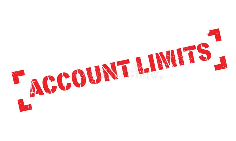 Konto begrenzt Stempel stock abbildung. Illustration von zaun - 87992853