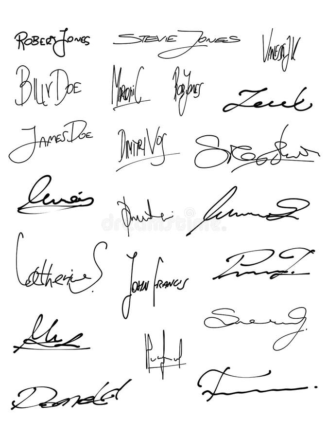 Podpis Stockowych Ilustracji, Wektorów & Klipartów – (260,075 Stock ...