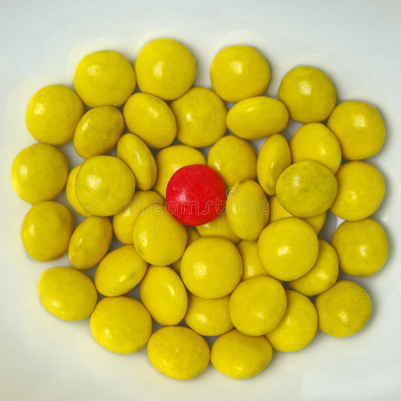 Contrasted Yellow and Red Candy Stock Image - Image of colorful ...
