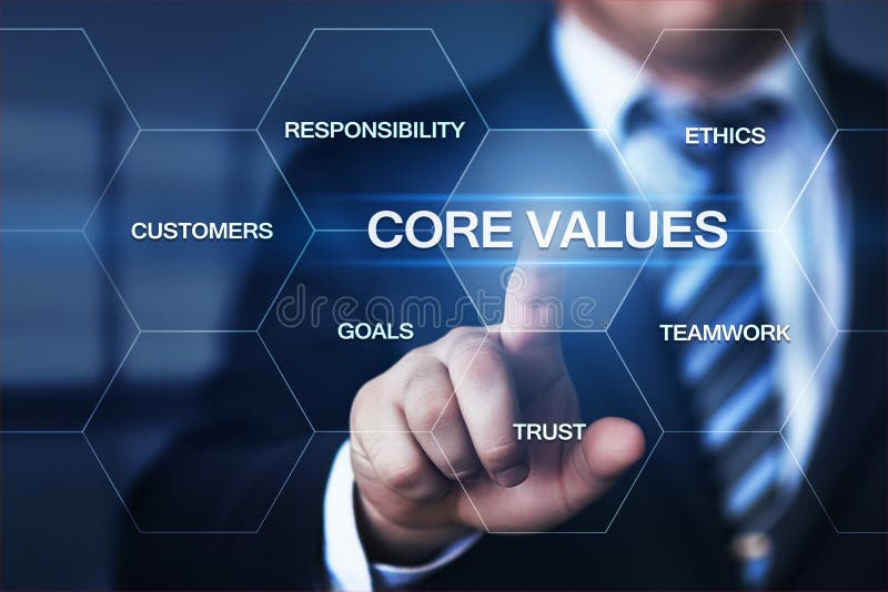 Konzept Core Values Responsibility Ethics Goals Company Stockfoto ... Konzept Core Values Responsibility Ethics Goals Company Stockfoto ...