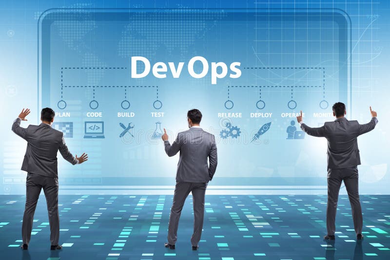Konzept Der DevOps-Softwareentwicklung it Stockbild - Bild von arbeiten ...