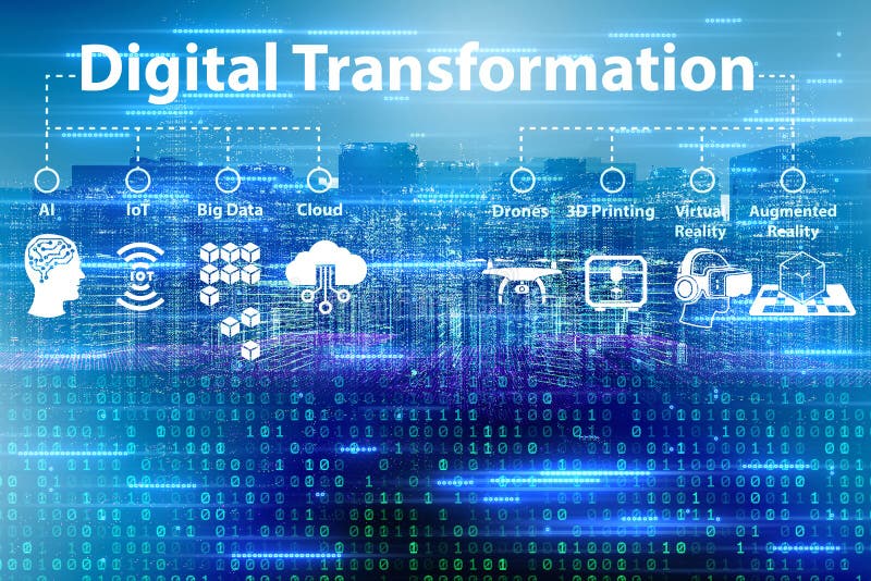 Konzept Der Digitalen Transformation Und Digitalisierung Stock ...