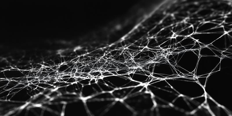 Konzept Der Humanen Neuron Low Poly Anatomie. Cloud Computing. Ai 3d ...