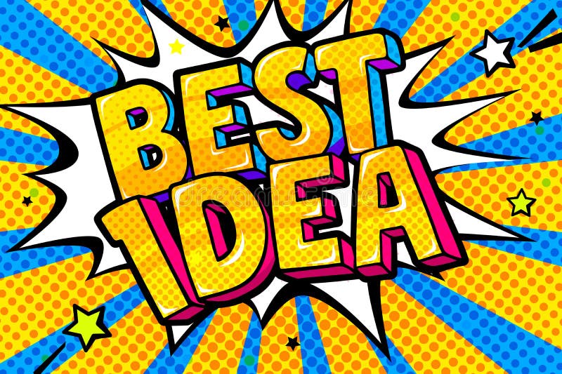 Konzept Der Idee Mitteilungs-beste Idee in Der Pop-Arten-Art Vektor ...