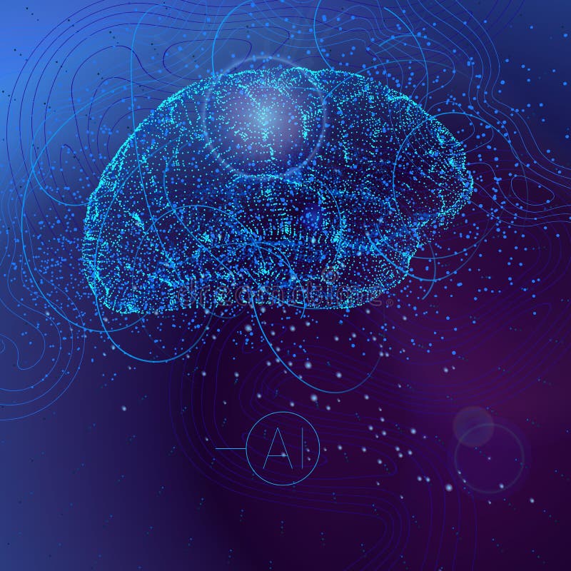 Konzept Der Künstlichen Intelligenz Vektor Abbildung - Illustration von ...