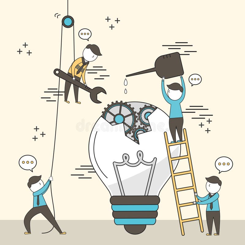 Konzept der Teamwork vektor abbildung. Illustration von teilhaberschaft ...