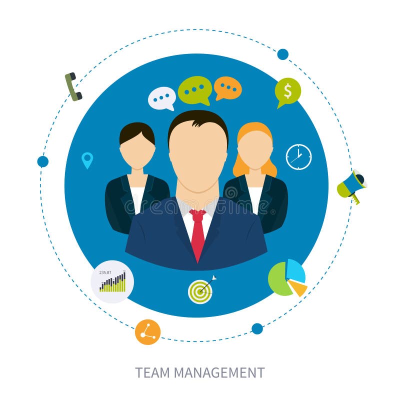 Konzept des Managements vektor abbildung. Illustration von ikone - 49365888