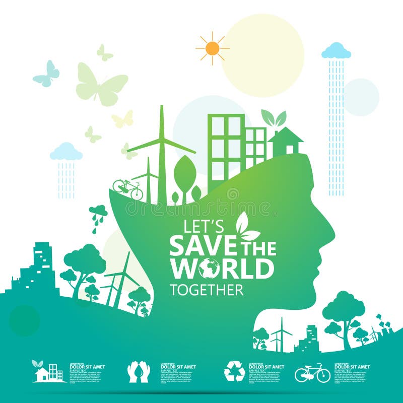 Konzeptdesign Vektor Der Umwelt Infographic Stock Abbildung ...