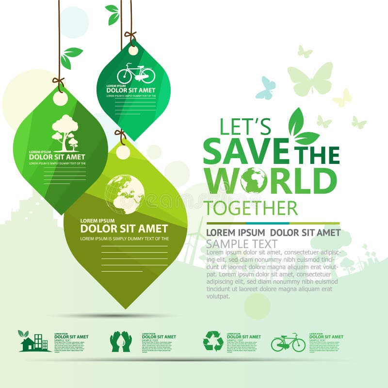 Konzeptdesign Vektor Der Umwelt Infographic Stock Abbildung ...