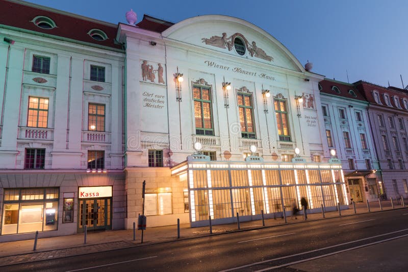 Konzerthaus Vienna at Night Stock Photo - Image of heumarkt, evening ...