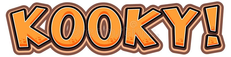 Kooky isolated word text stock vector. Illustration of words - 249101605