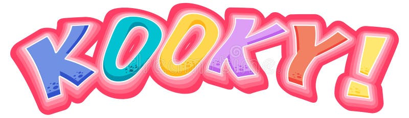 Kooky isolated word text stock vector. Illustration of clip - 255523891