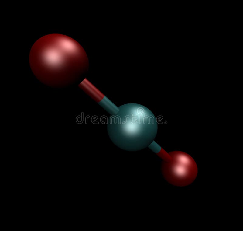 Koolstofdioxide-molecuul (CO2) Stock Illustratie - Illustration of ...