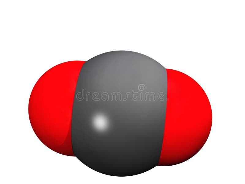 De 3D Molecule Van Kooldioxide Vector Illustratie - Illustratie ...