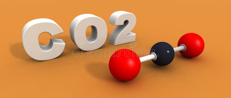 Kooldioxide. Structurele Chemische Formule Van Co2 Vector Illustratie ...