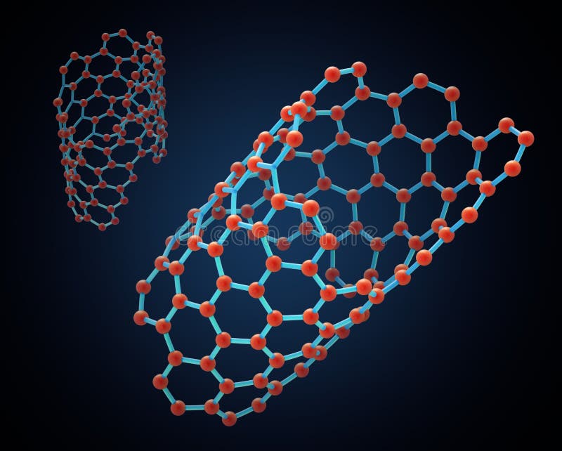 3D Mening Van De Koolstof Nanotube Stock Illustratie - Illustratie ...