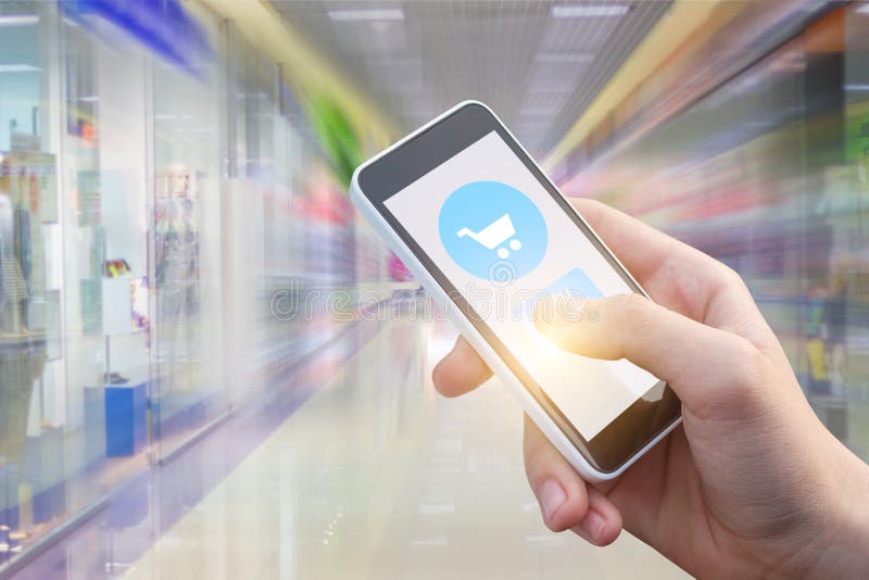 Koop Internet-opslag Op De Telefoon Stock Foto - Image of achtergrond ...