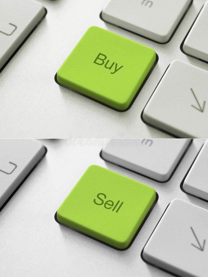 Koop-verkoop Sleutel stock illustratie. Illustration of internet - 20926496