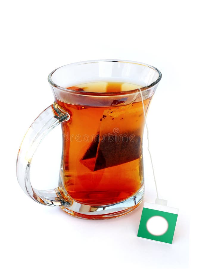 Kop thee met theezakje stock afbeelding. Image of theekopje - 9614075