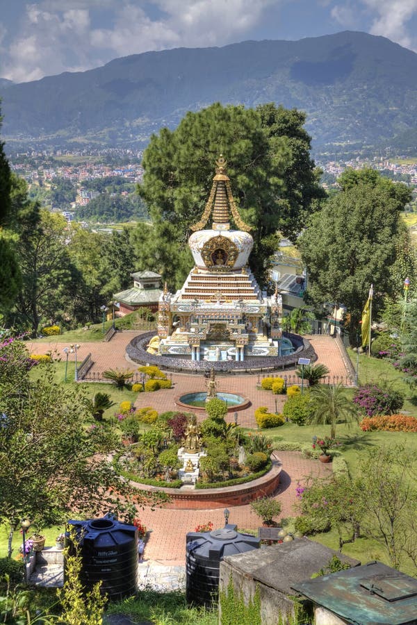 Kopan Monastery Fountain Located Near Kathmandu Stock Photo - Image of ...