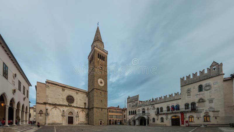 KOPER, SLOVENIA - MAY 15, 2019: Panorama of Titov Trg Square in Koper ...