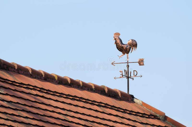 De weerhaan van het dak stock afbeelding. Image of klimaat - 21964235