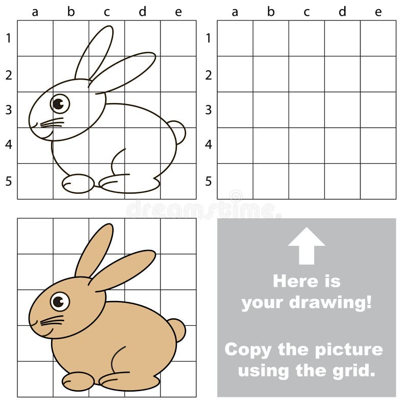 Kopieren Sie Das Bild Unter Verwendung Des Gitters Vektor Abbildung ...