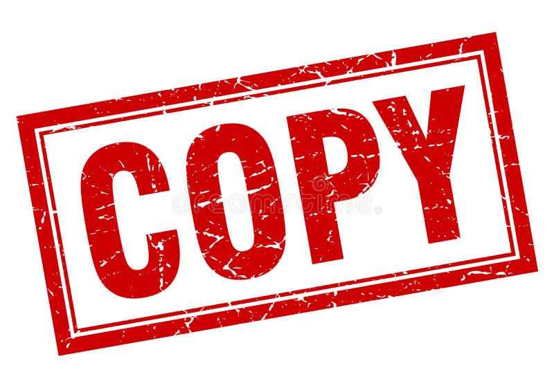 Kopieren Sie Roten Stempel Auf Weißem Hintergrund Stock Abbildung ...
