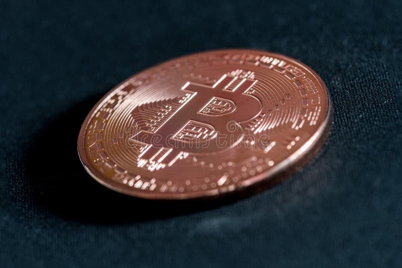 Kopparmyntcrypto-valuta Bitcoin Fotografering för Bildbyråer - Bild av ...