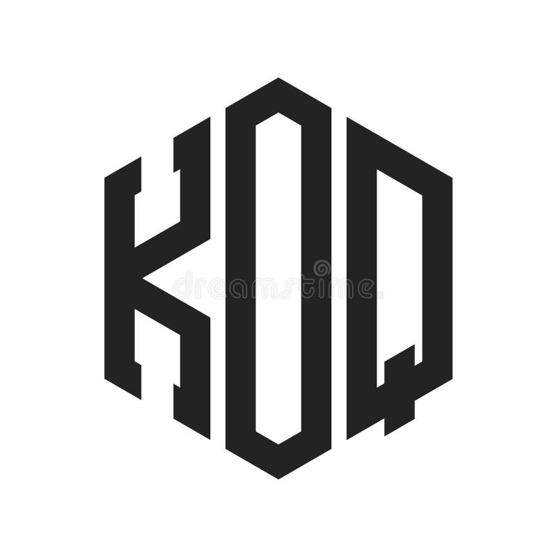 KOQ Logo Design. Initial Letter KOQ Monogram Logo Using Hexagon Shape ...