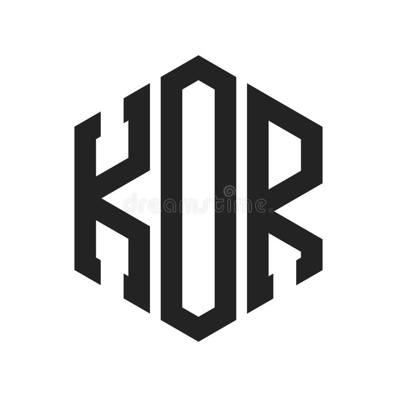 KOR Logo Design. Initial Letter KOR Monogram Logo Using Hexagon Shape ...