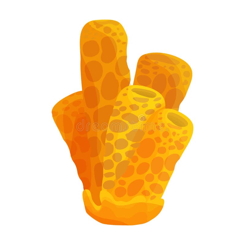 Koraal Vector Iconcartoon Vectorpictogram Geïsoleerd Op Witte ...