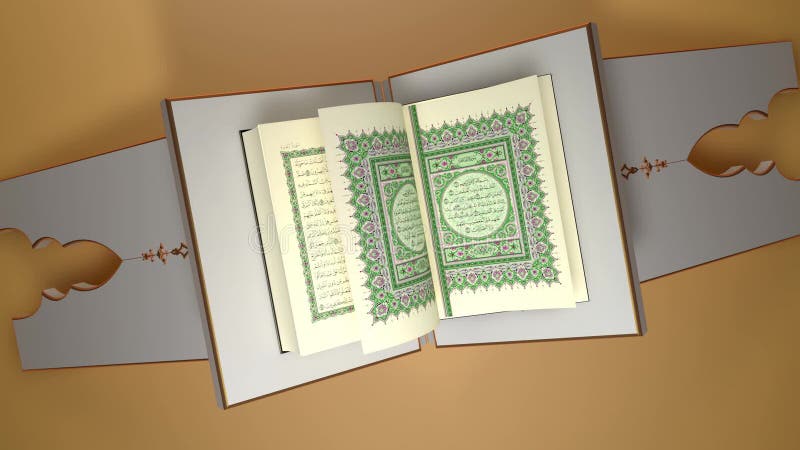 Islamic Book or Holy Quran Open Animation with Green Screen Background ...