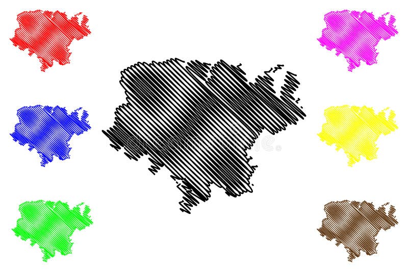 Koraput District Odisha State, Republic of India Map Vector ...