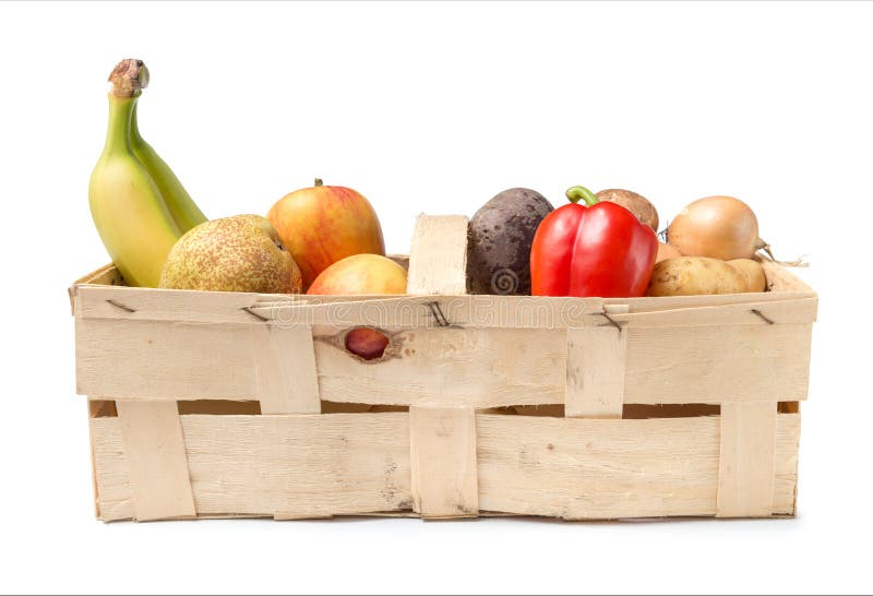 Korb mit Obst und Gemüse stockfoto. Bild von korb, frisch - 34282100