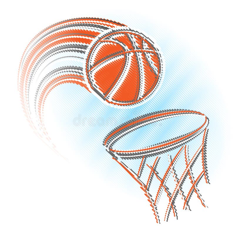 Kritzeln Sie Korbball Im Bandkarikatur-Vektorgrafikdesign Vektor ...