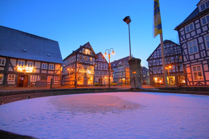 Korbach stock photo. Image of germany, winter, evening - 50035260