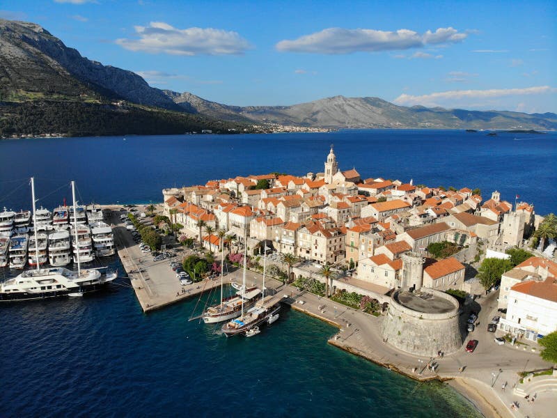 Korcula Old Town stock image. Image of townscape, city - 152107831