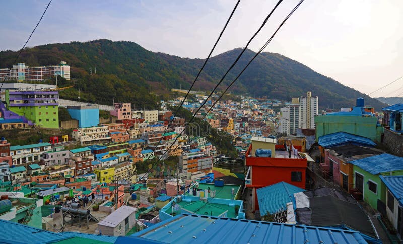 Korea Busan a Chilling and Colorful Village Stock Image - Image of ...