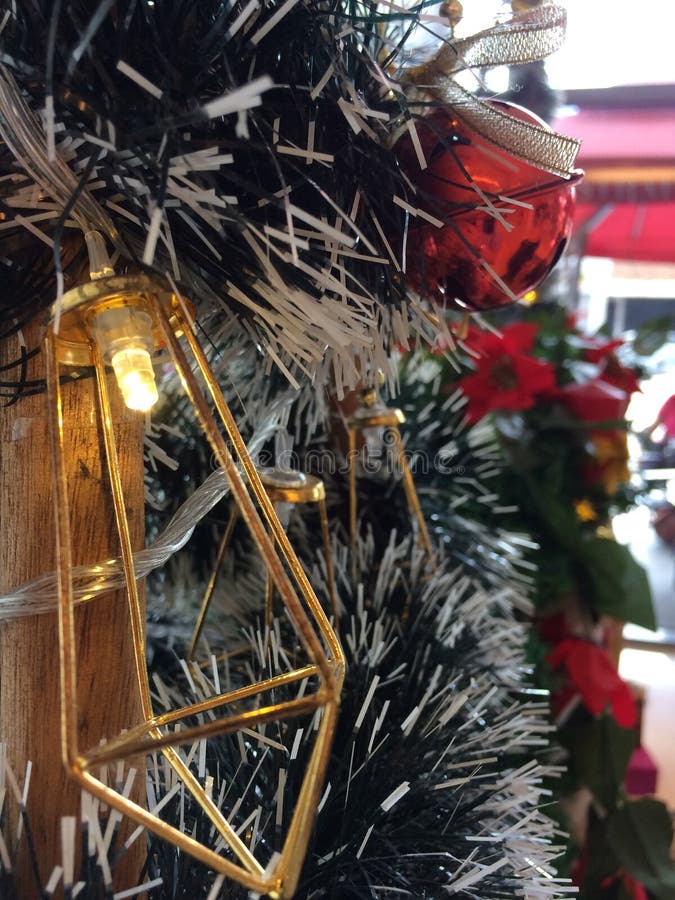 Korea Decorated Christmas Tree Light Bulb Stock Image - Image of light ...