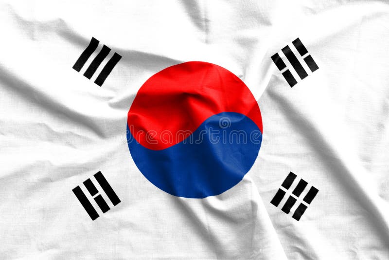 Korea flag cotton texture stock image. Image of democracy - 55484763