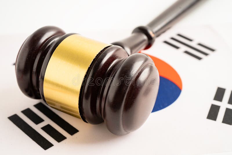 Korea Flag with Judge Hammer, Law and Justice Court Concept Stock Image ... Korea Flag with Judge Hammer, Law and Justice Court Concept Stock Image ...
