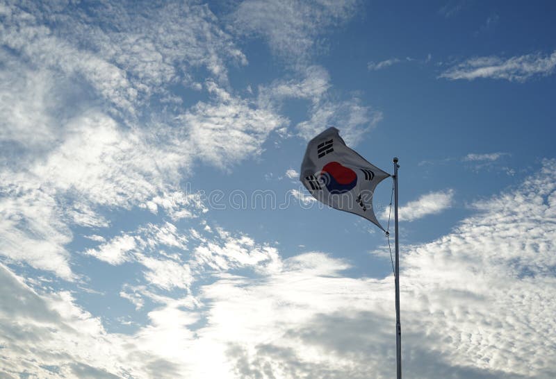 Korea S March 1st Independence Movement Day, Taegeukgi and Sky Stock ...