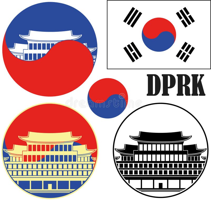 Korea stock vector. Illustration of democratic, design - 49076011