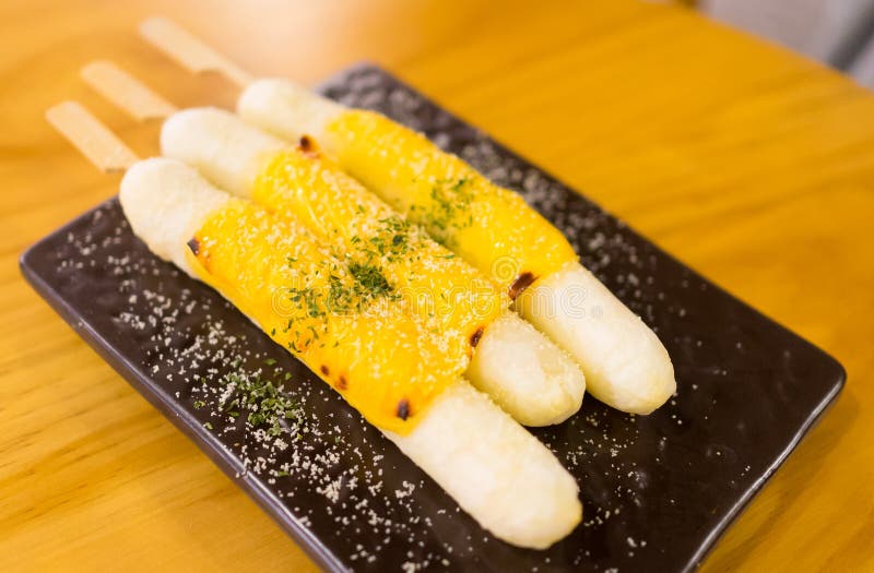 Delicious Topokki And Sausage Stock Image - Image of tteokbokki, cake ...