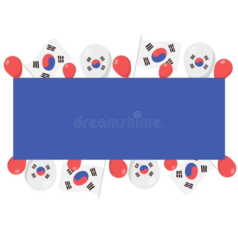 Korean Constitution Day Vector Flat Illustration on the White ...